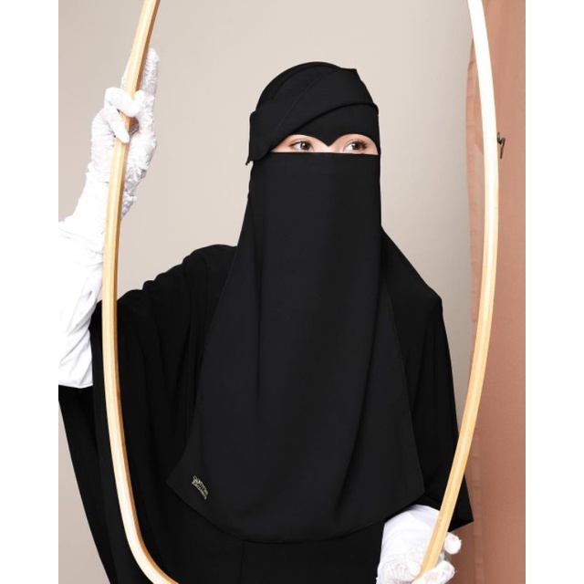Jual niqab poni elang cadar elang niqob bandana cadar sifon | Shopee ...