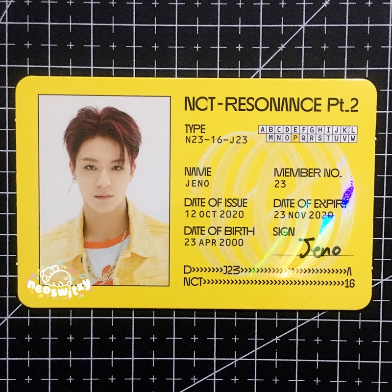 Jual [READY] Id card jeno departure resonance nct official idc wts pc ...