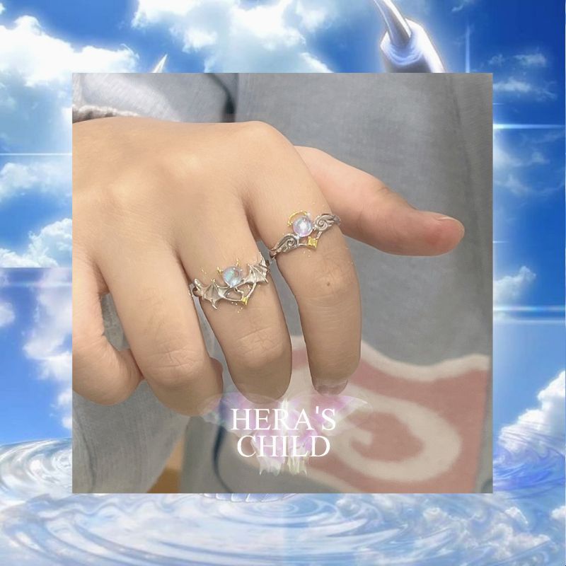 Jual Ella Ring The Devil & The Angel Hera's Child / Cincin Silver Wanita Adjustable Bentuk ...