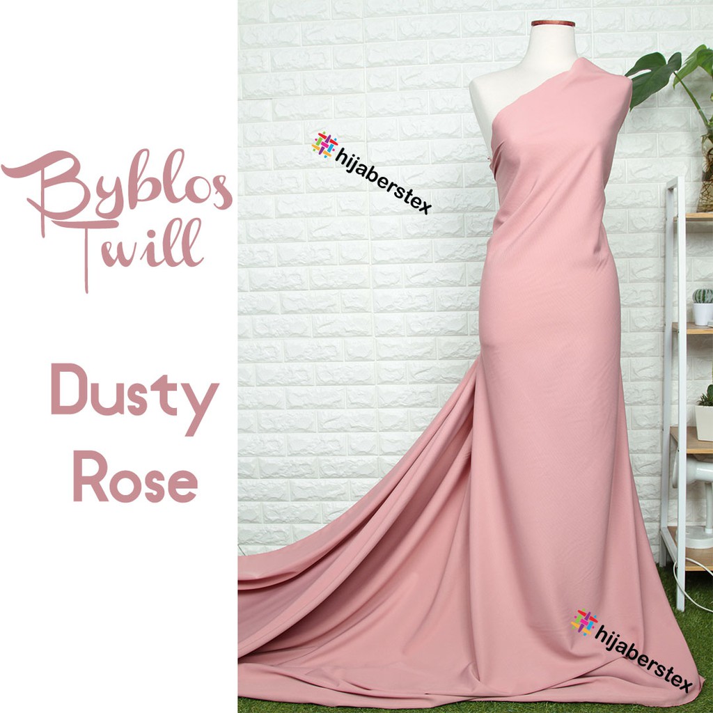 Jual 1/2 Meter Kain BYBLOS TWILL Dusty Rose (ecer warna - DC) | Shopee ...