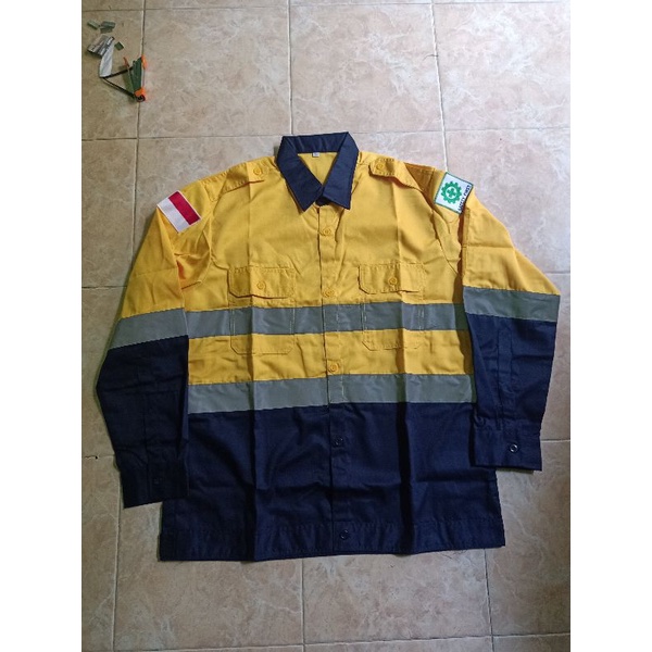 Jual baju seragam safety proyek tambangan Caterpillar katelpak ...