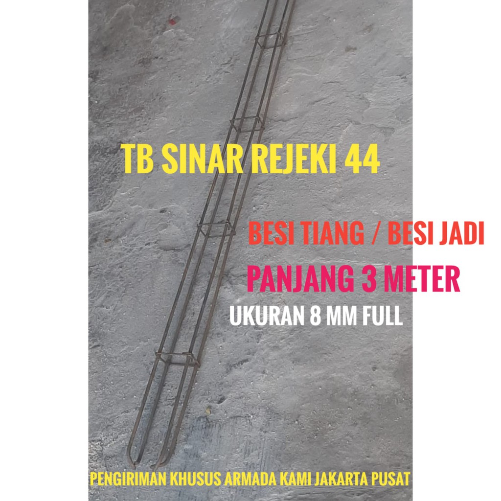 Jual BESI TIANG / BESI JADI [PANJANG 3 METER, DIAMETER 8 mm FULL ...