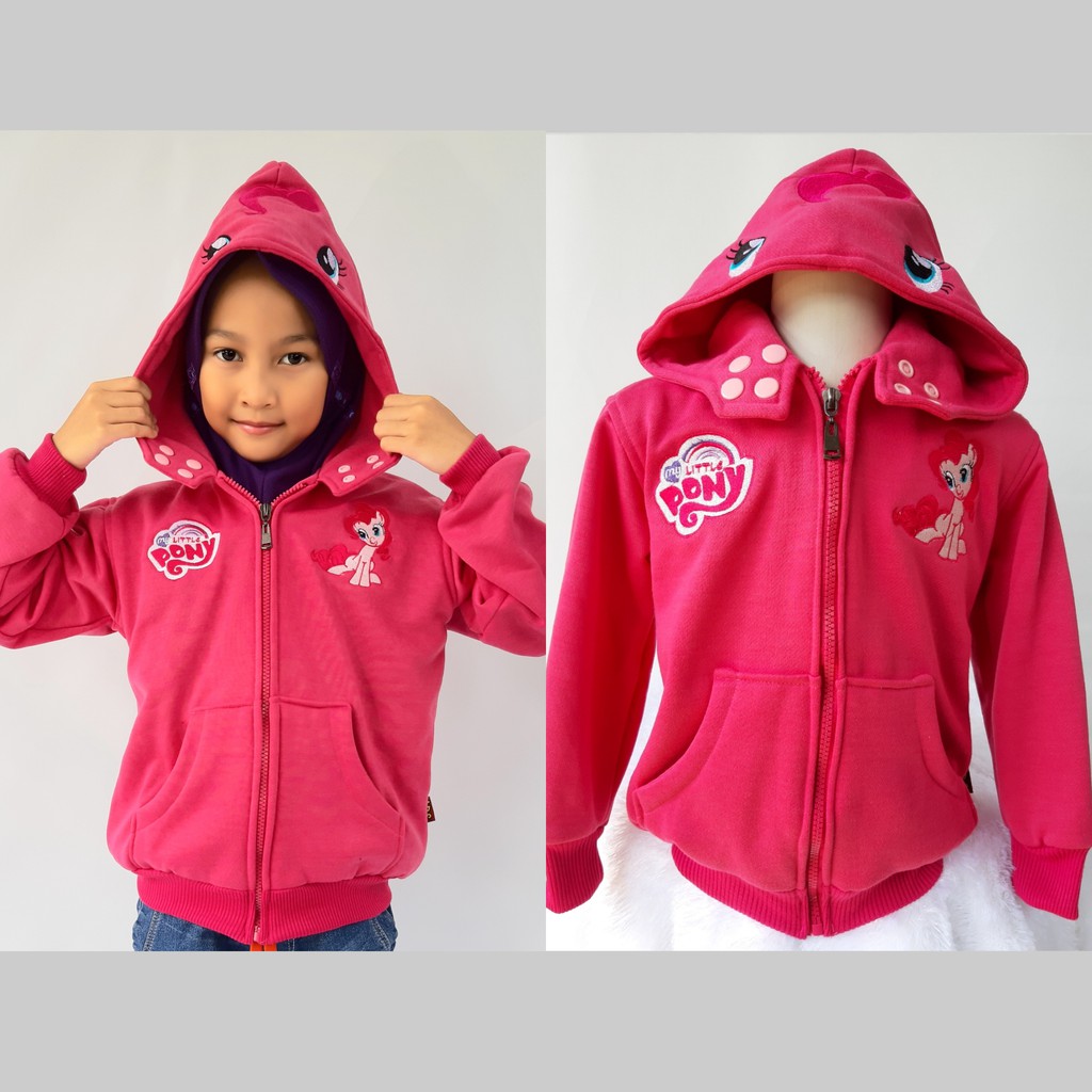 Jual Jaket Anak Perempuan Karakter Little Pony Pink Kupluk | Shopee ...