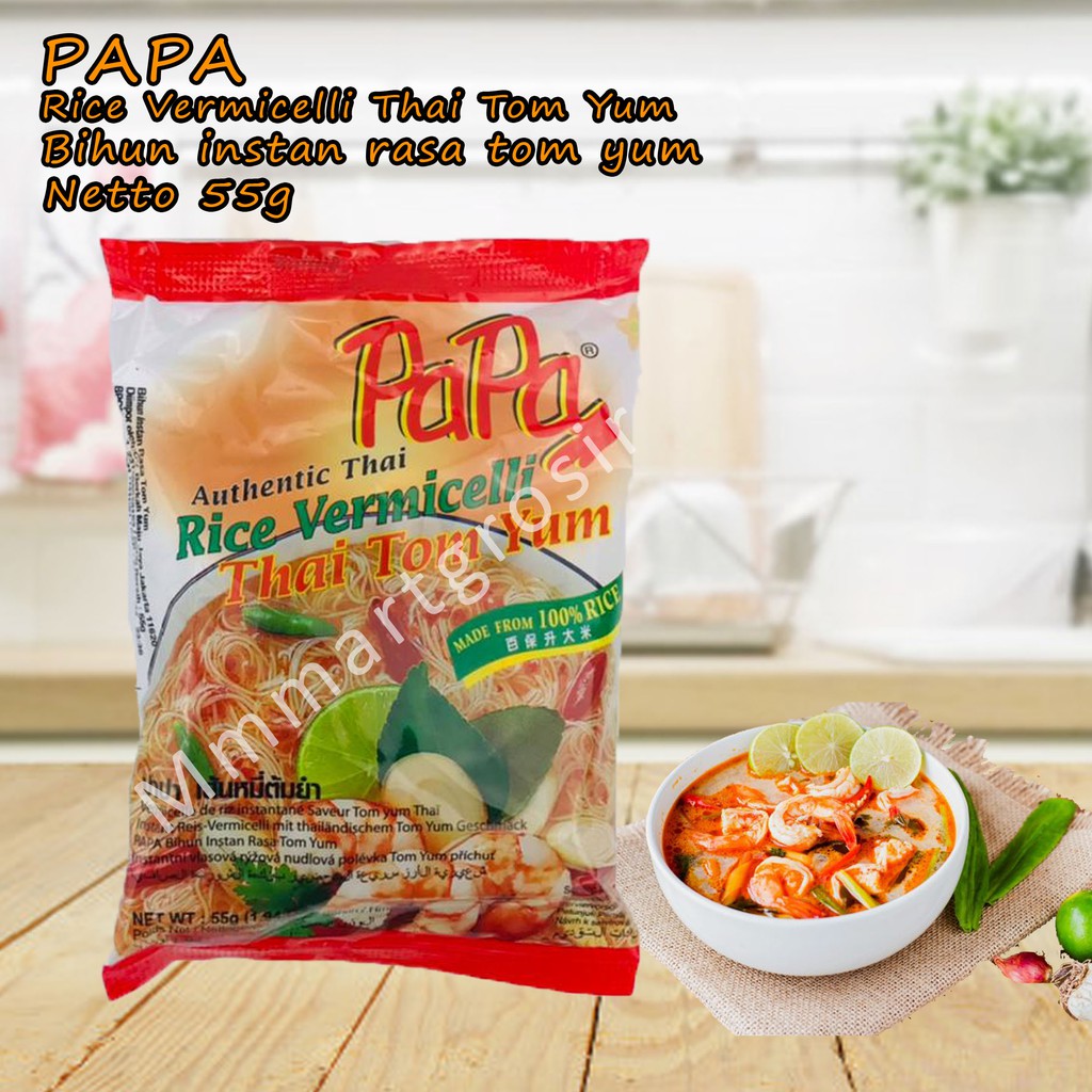 Jual Papa / Rice Vermicelli Thai Tom Yum / Bihun instan rasa tom yum ...