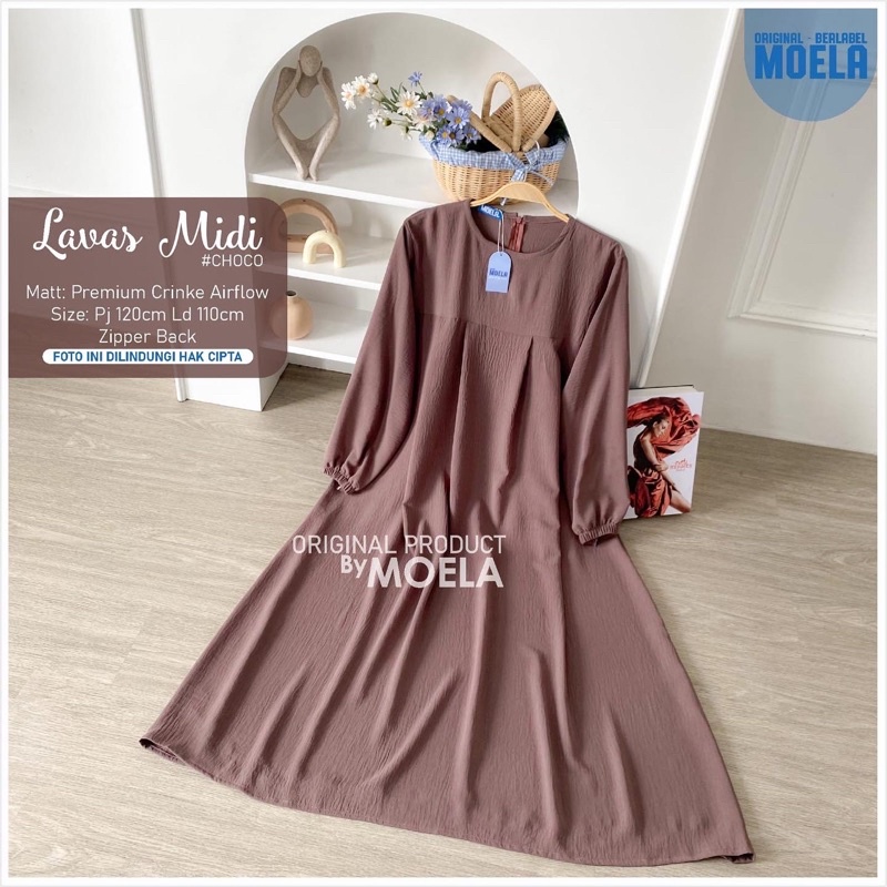 Jual LIOSA MIDI DRESS MOELA HIJAB | BERLABEL & ORIGINAL | Shopee Indonesia
