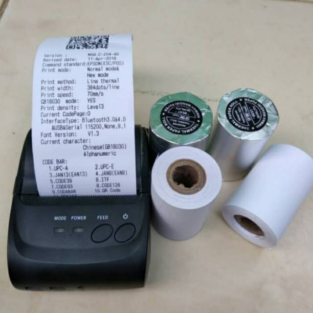 Jual Kertas thermal edc ukuran 57/58x40mm,untuk printer bluetooth,mesin ...