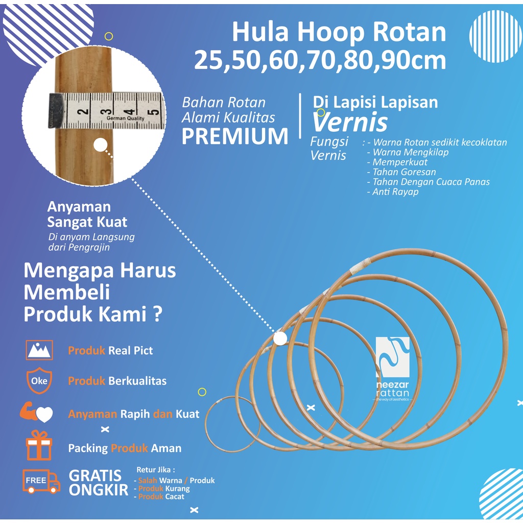Jual Hula Hoop / hulahoop / hulahop / holahop Rotan 90, 80, 70, 60, 50, 25 cm | Shopee Indonesia