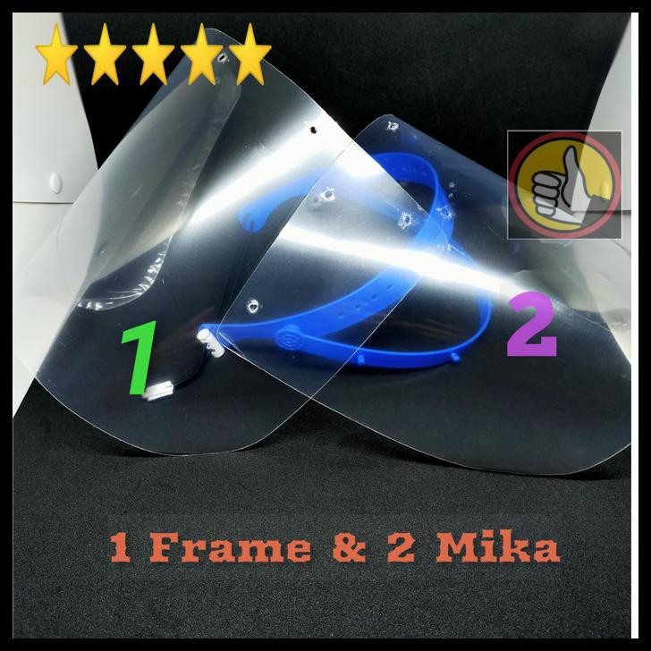 Jual FACE SHIELD 2 MIKA ( 1 FRAME + 2 MIKA ) | Shopee Indonesia