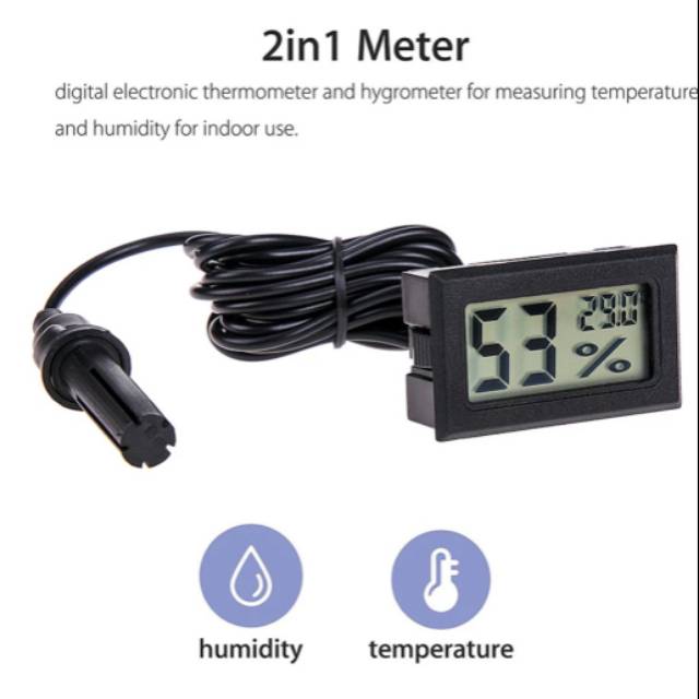 Jual Mini Profesional Probe Digital LCD Thermometer Hygrometer ...