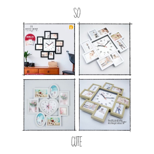 Jual JAM DINDING MERIDIENT FRAME FOTO MINIMALIS GRATIS FRAME | Shopee ...