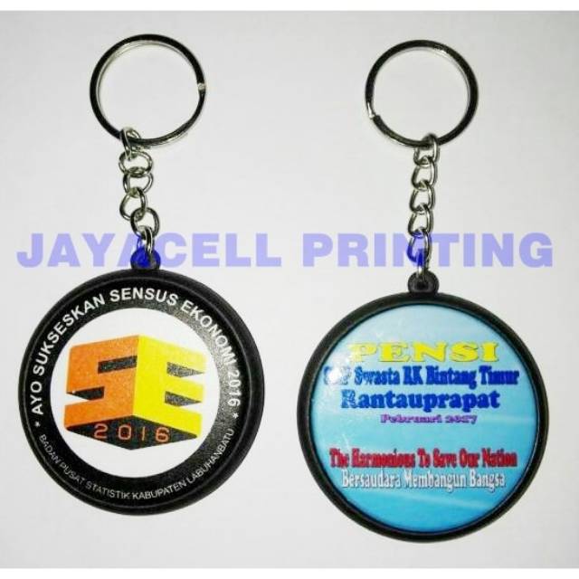 Jual Gantungan Kunci Ganci Bolak-balik 2Sisi 45mm Souvenir Custom Murah ...