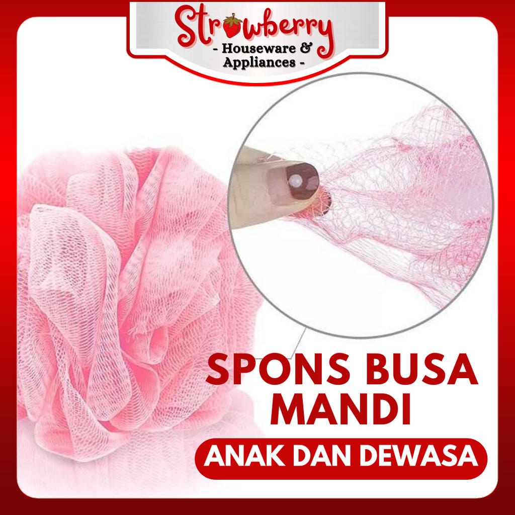 Jual SPONS MANDI SHOWER PUFF Bath Sponge Jaring Sikat Badan Spon Busa ...
