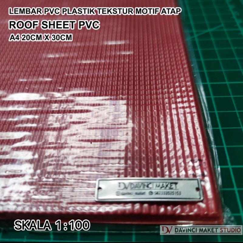 Jual Miniatur Atap Genteng Merah Plastik PVC Tekstur Bahan Maket ...