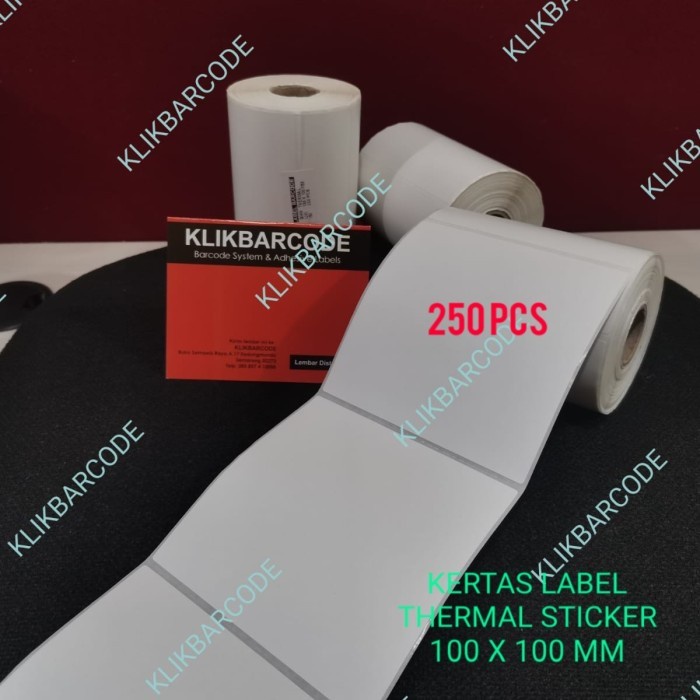 Jual LABEL BARCODE 100 X 100 mm KERTAS STICKER DIRECT THERMAL 100x100 250pc | Shopee Indonesia