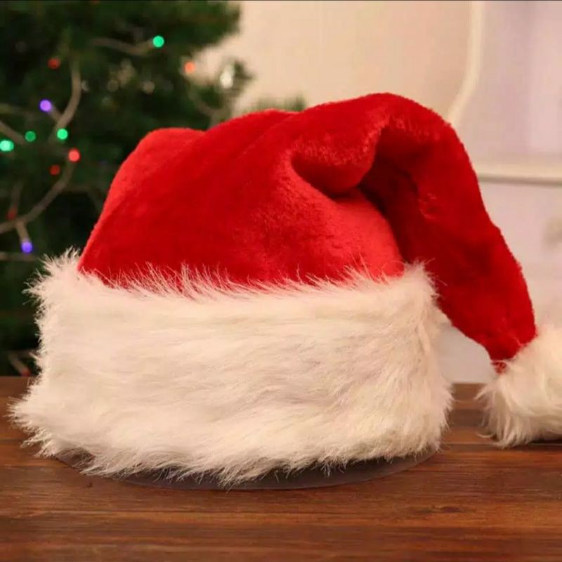 Jual SANTA CLAUS HAT - topi natal santa claus | Shopee Indonesia