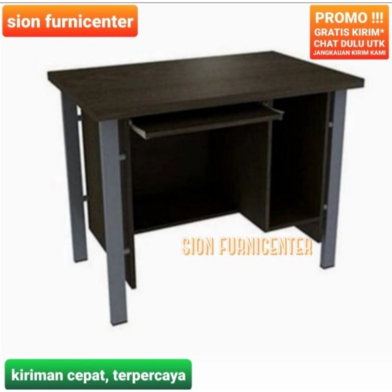 Jual meja komputer plus keyboard tray / meja computer / meja komputer ...