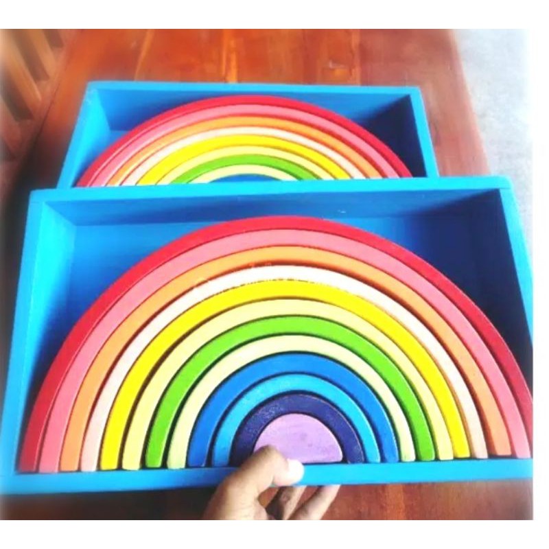 Jual Rainbow block mainan edukasi 12 pcs | Shopee Indonesia
