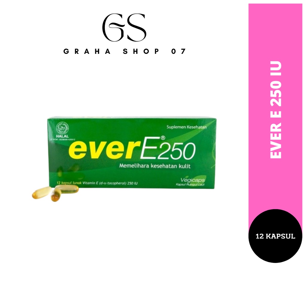 Jual Ever E 250 Kapsul Mencerahkan Kulit / Vitamin Kulit dan Kesuburan ...