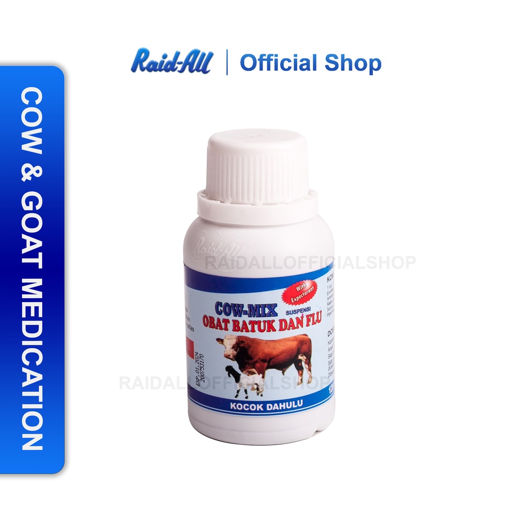Jual RAID ALL - Cow Mix Obat Flu Batuk Sapi dan Kambing 120 ml | Shopee ...
