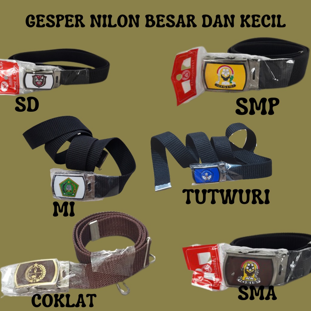 Jual Ikat Pinggang/Gesper Sekolah SD, SMP, SMA, MI dan PRAMUKA ...