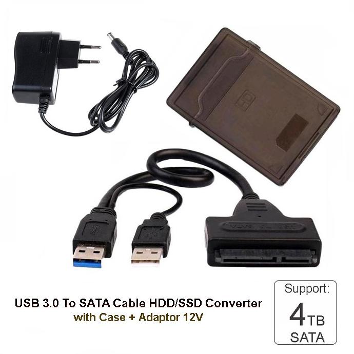 Jual USB 3.0 to SATA CABLE HDD CONVERTER Support 4TB | Shopee Indonesia