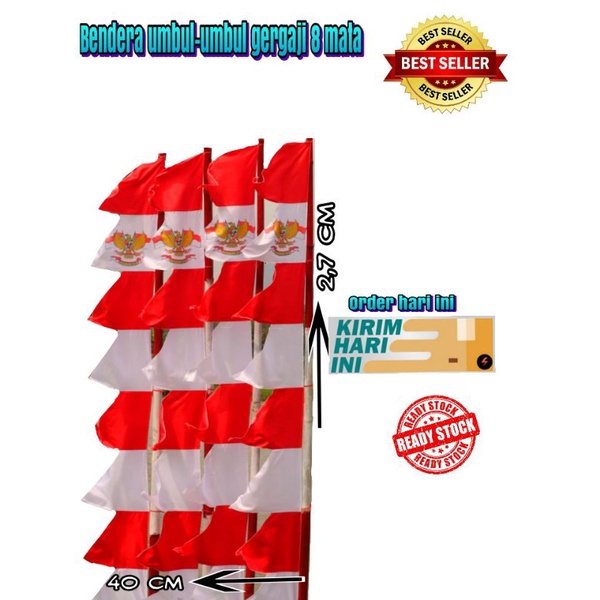 Jual bendera umbul-umbul gergaji 8 mata | Shopee Indonesia