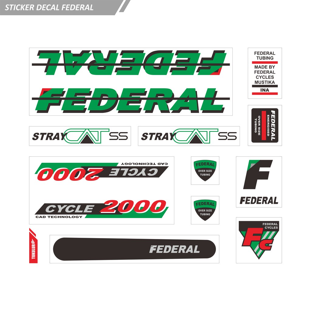 Jual STIKER DECAL SEPEDA FEDERAL STRAY CAT MODEL 3 | Shopee Indonesia