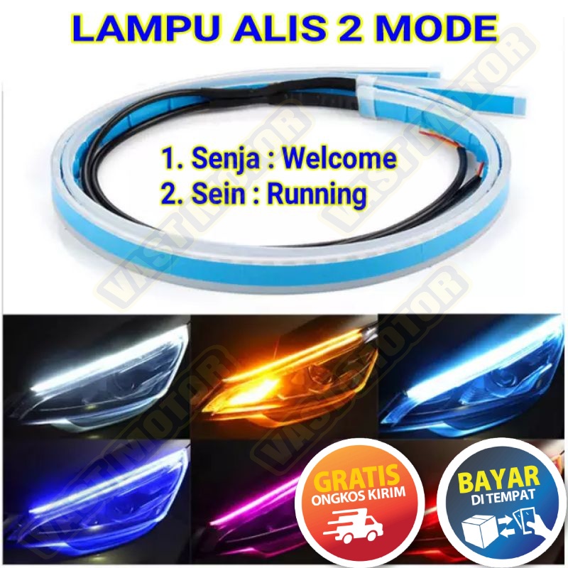 Jual ( Sepasang / 2 Biji ) Lampu Alis 30 CM Running 2 MODE - Lampu ...
