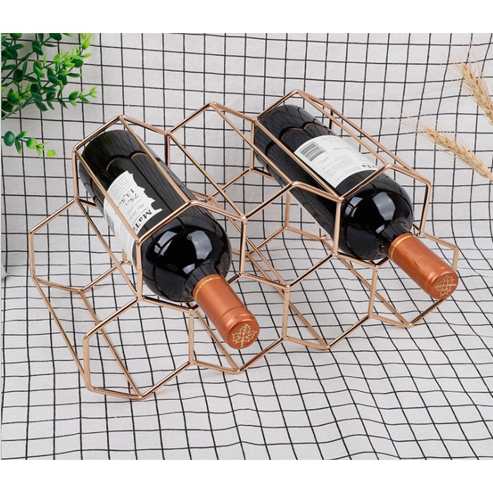 Jual Rak Botol - Tempat Wine Rak Botol Stainless Gold Rose Gold ...