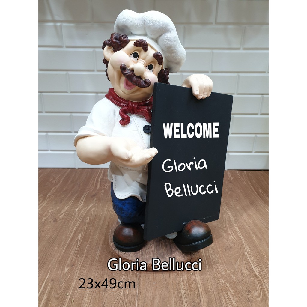 Jual PATUNG PAJANGAN KOKI MENU PAPAN CHEF BESAR CAFE RESTORAN DEKORASI ...