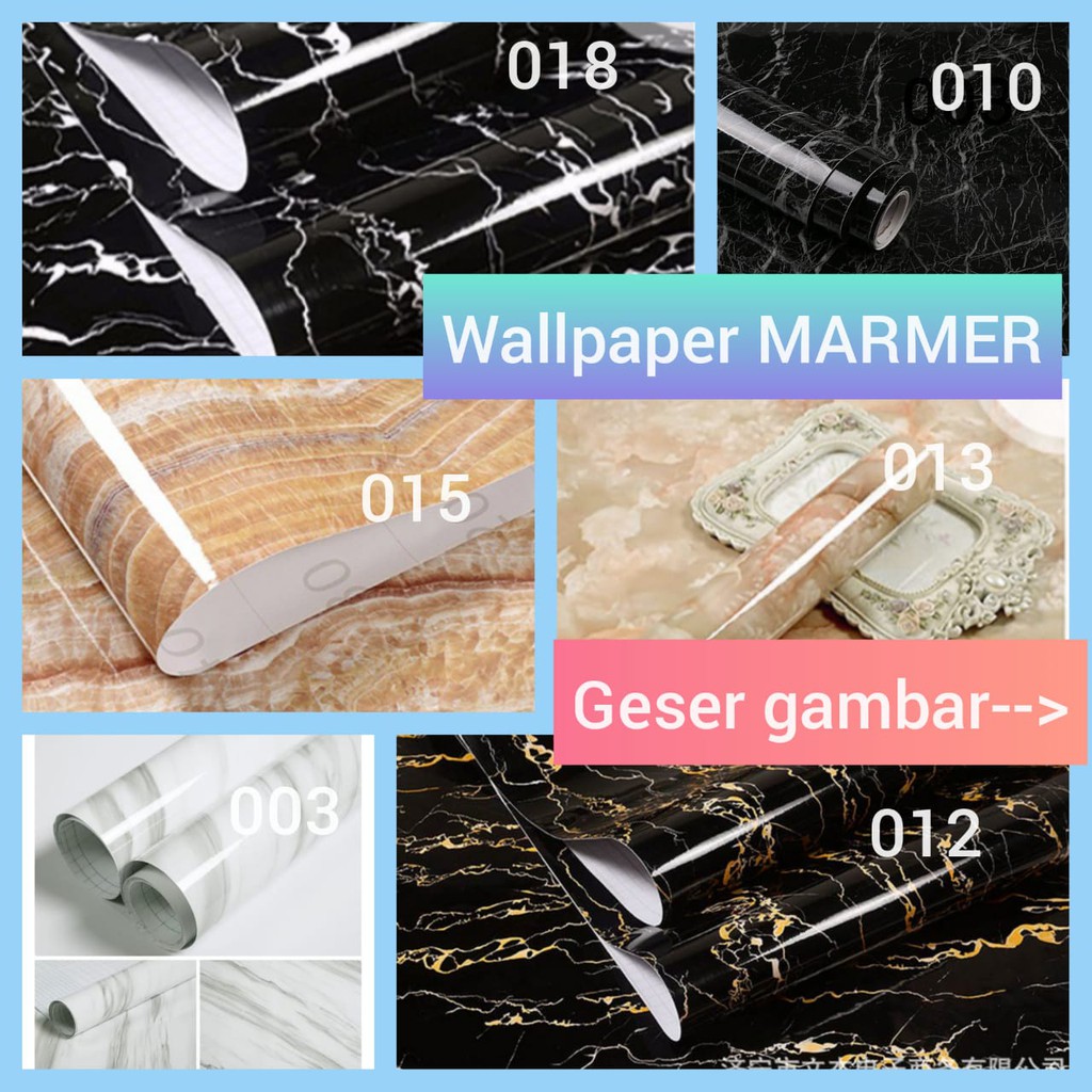 Jual WALL WALLPAPER WALPAPER MARMER STIKER STICKER SETIKER DINDING ...