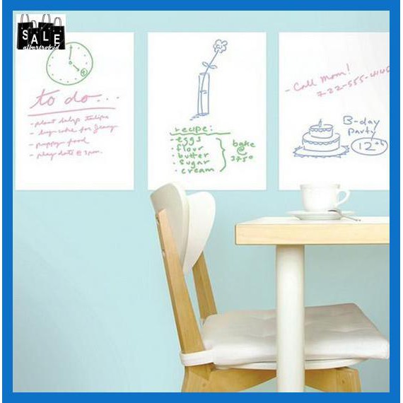Jual STICKERWALL- DIY WALLSTICKER WHITEBOARD / STIKER PAPAN TULIS PUTIH ...