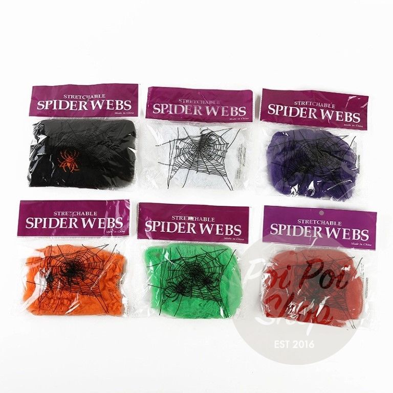 Jual Cotton Spider Net Dekor Hiasan Sarang Laba Laba Dekorasi Halloween ...
