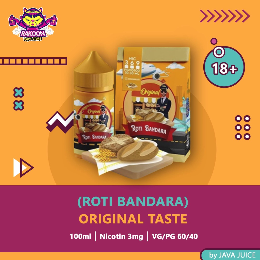 Jual ROTI BANDARA ORIGINAL TASTE BY JAVA JUICE 3MG | 100ML | Shopee ...