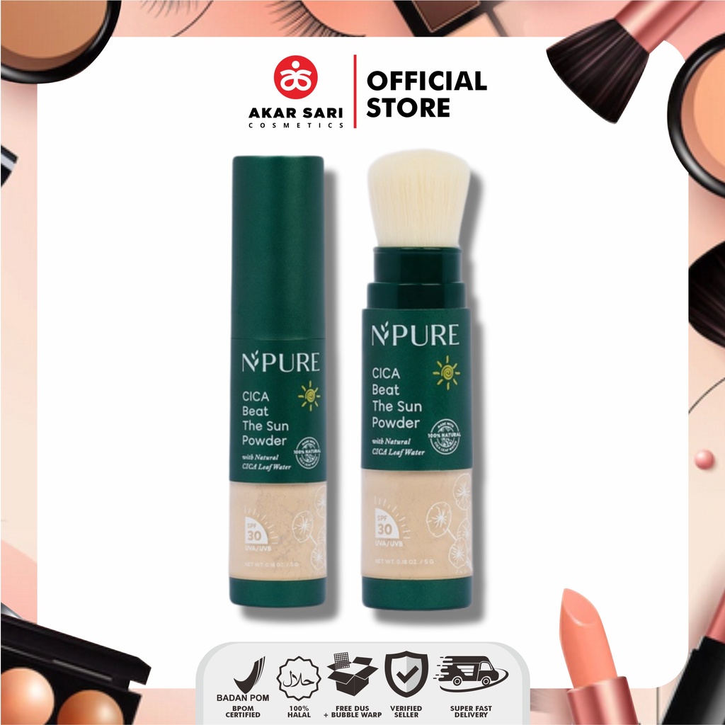 Jual NPURE CICA BEAT THE SUN POWDER SPF 30 - Sunscreen Powder | Shopee ...