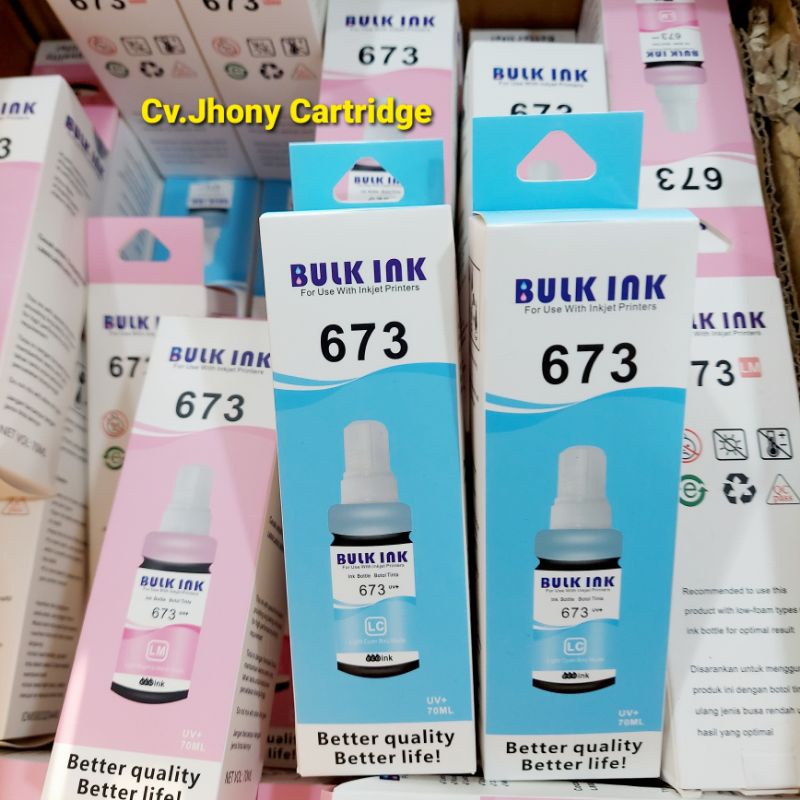 Jual Tinta Korea Bulk ink Epson 673 Light Magenta dan Light Cyan ...