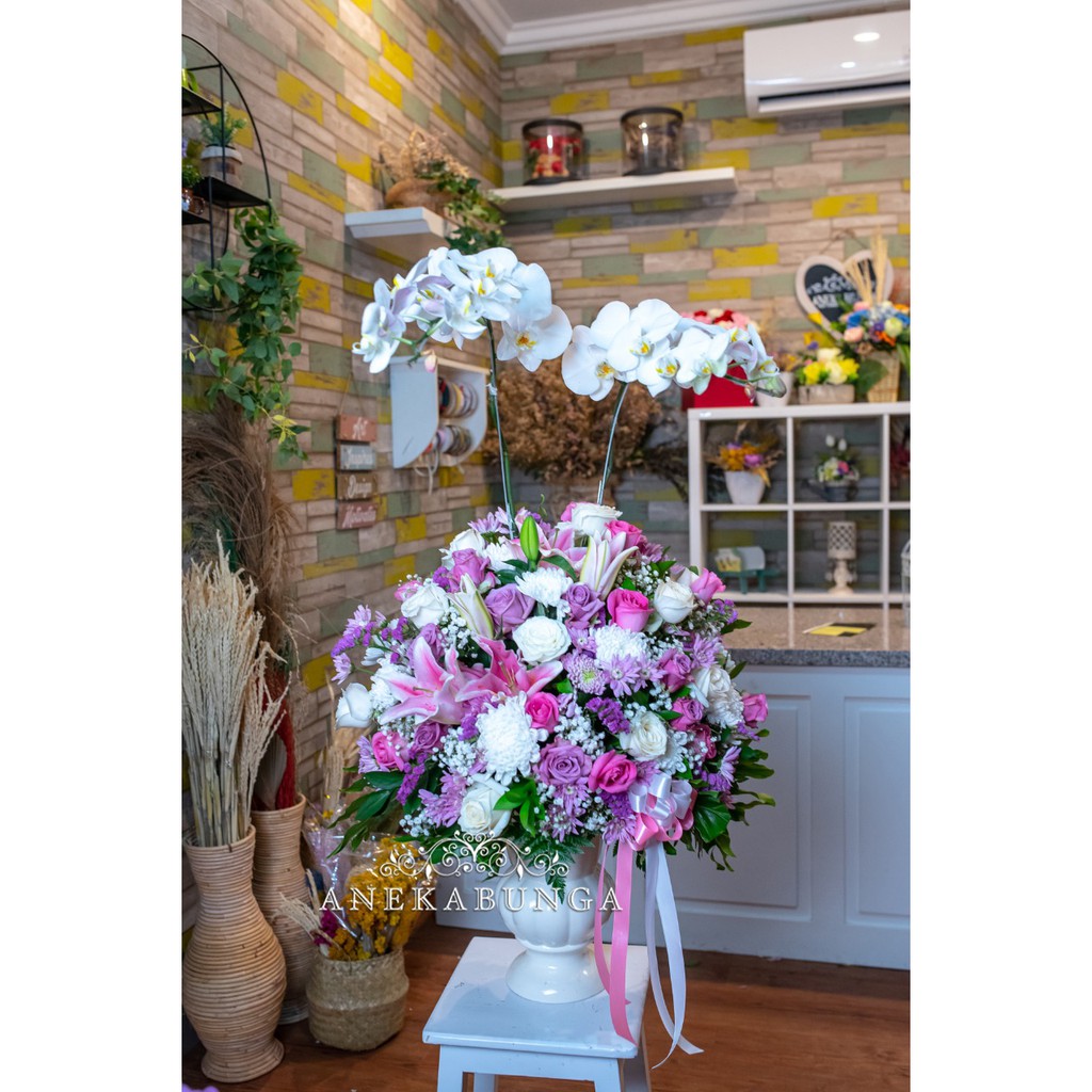 Jual Rangkaian Pot Bunga Asli Hiasan Meja Home Vase Flower Peresmian ...