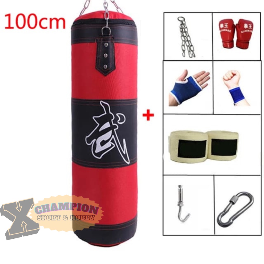 Jual SET PERALATAN BOXING - Samsak Tinju LENGKAP 8 SET /Sansak gantung ...
