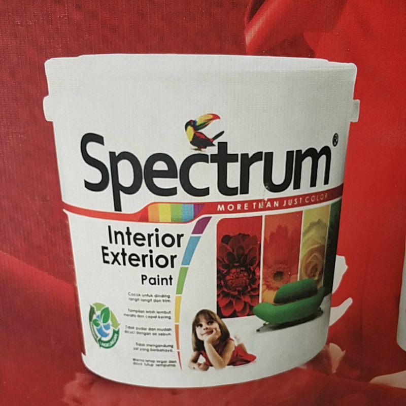 Jual cat tembok interior exterior putih premium spectrum | Shopee Indonesia