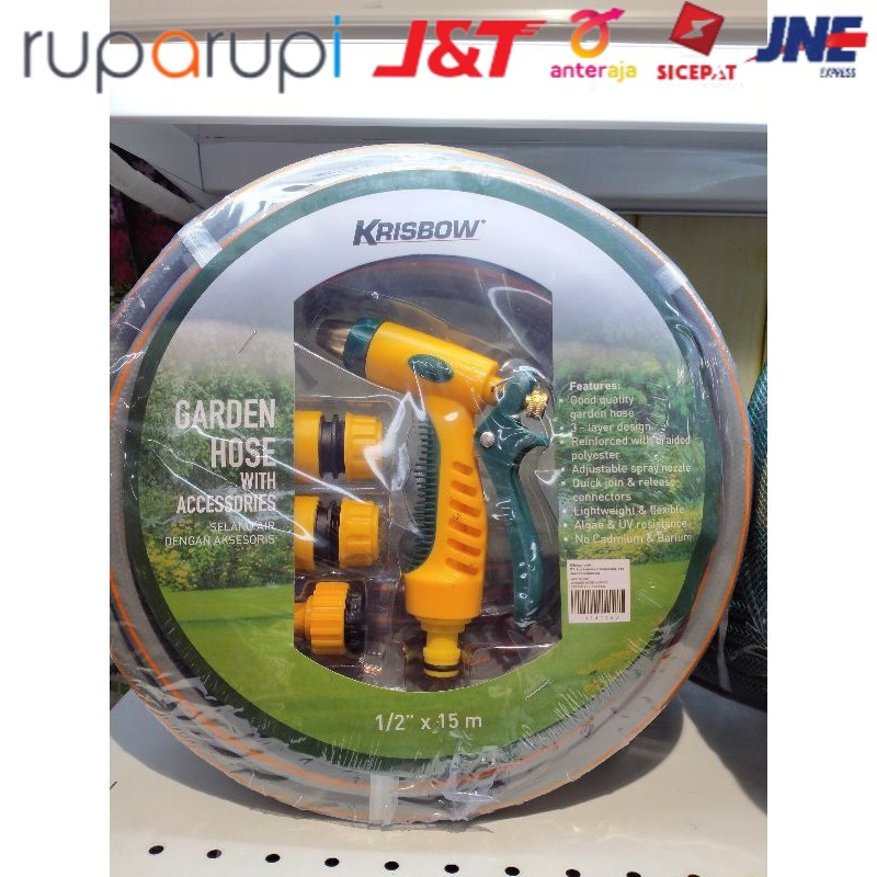Jual Krisbow Selang Taman Dan Kepala Selang 1/2 Inci X 15 Mtr | Shopee Indonesia