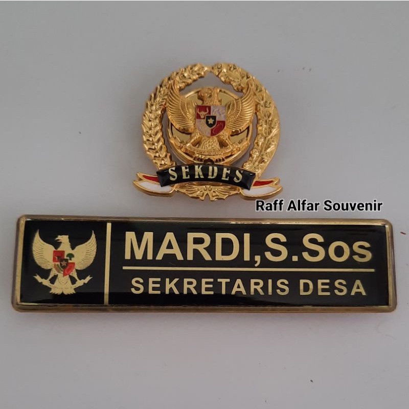 Jual PIN SEKDES DAN PAPAN NAMA LOGO GARUDA SEKRETARIS DESA | Shopee ...