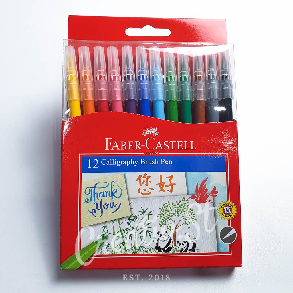Jual FABER CASTELL Calligraphy Brush Pen Set Spidol Kaligrafi | Shopee ...