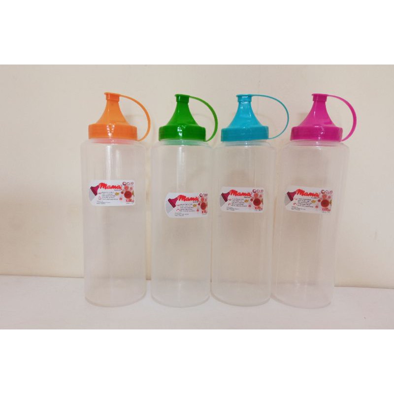 Jual Botol Kecap Saus clio / Mayones / Minyak Plastik Warna 1000ml ...