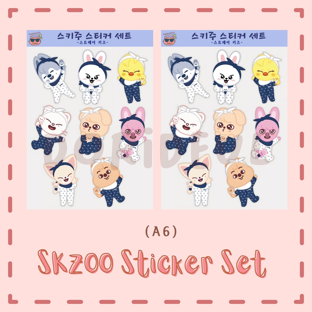 Jual SKZOO Sticker Set A6 PAJAMAS Ver. (E Ver.) | Shopee Indonesia