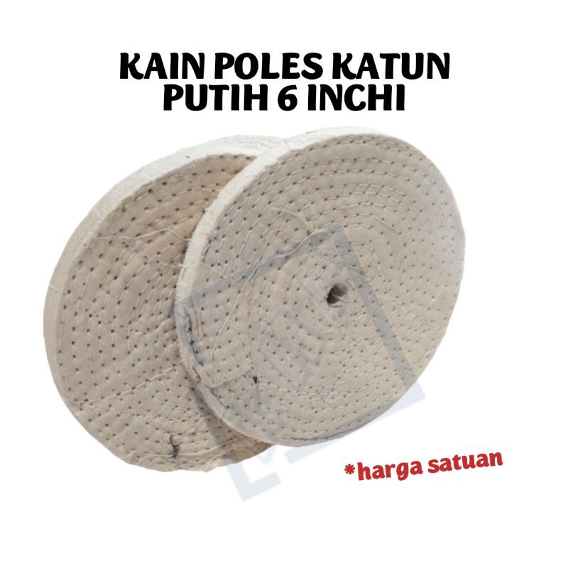 Jual KAIN POLES KATUN PUTIH 6 INCH | Shopee Indonesia