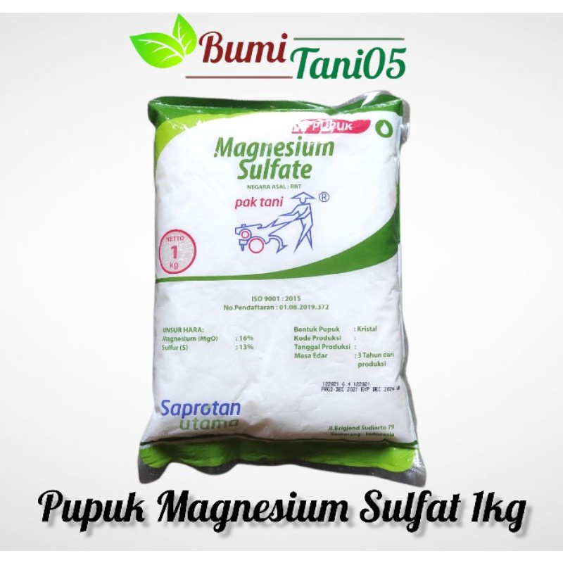 Jual Pupuk Magnesium Sulfat Pak Tani Kemasan Pabrik 1kg | Shopee Indonesia