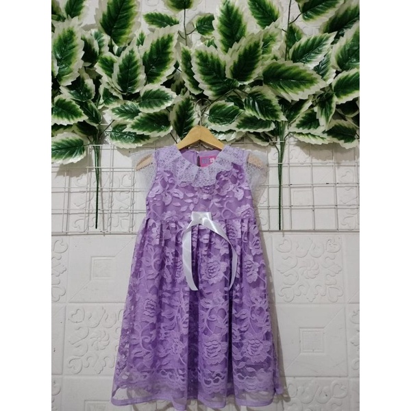 Jual (1-8th) dress full brukat anak renda/ gaun pesta anak balita/ baju ...