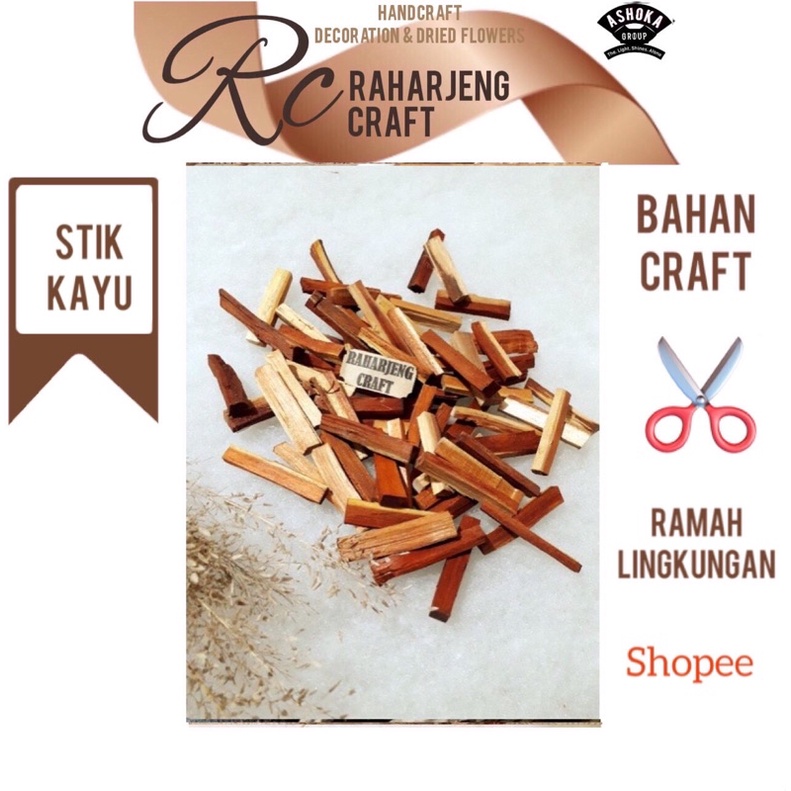 Jual 011 || Stik potongan kayu kering bahan craft kerajinan dekorasi ...