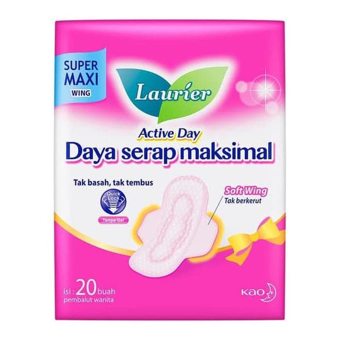 Jual Pembalut Laurier Active Day Maxi Wings 20s | Shopee Indonesia
