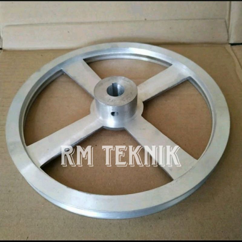 Jual Pulley Puli A1 - 9 inch AS 22 mm Puly alumunium satu jalur vanbelt ...